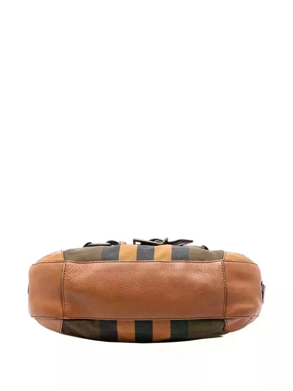 Burberry Mega Check Canvas And Leather Belted Crossbody Bag