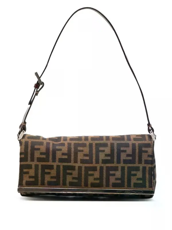 Fendi Zucca Canvas Pochette Shoulder Bag