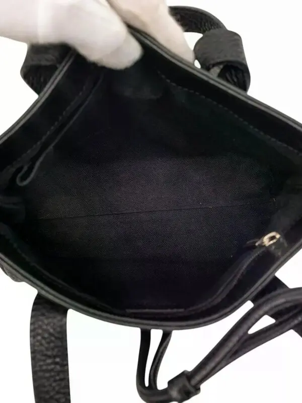 Burberry Grainy Calfskin Horn Toggle Tote Bag - Black