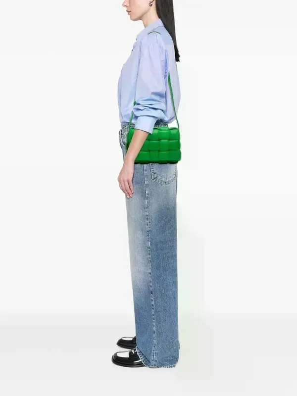 Bottega Veneta Nappa Intrecciato Padded Cassette Crossbody Bag - Green