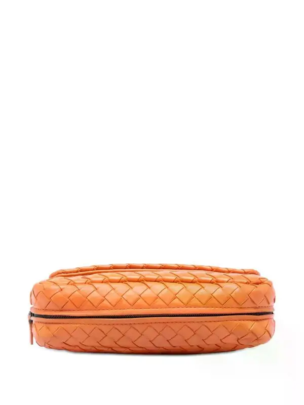 Bottega Veneta Mini Nappa Intrecciato Expandable Chain Flap Crossbody Bag - Orange