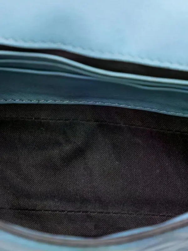 Fendi Mini Zucca Embossed Leather Baguette Satchel