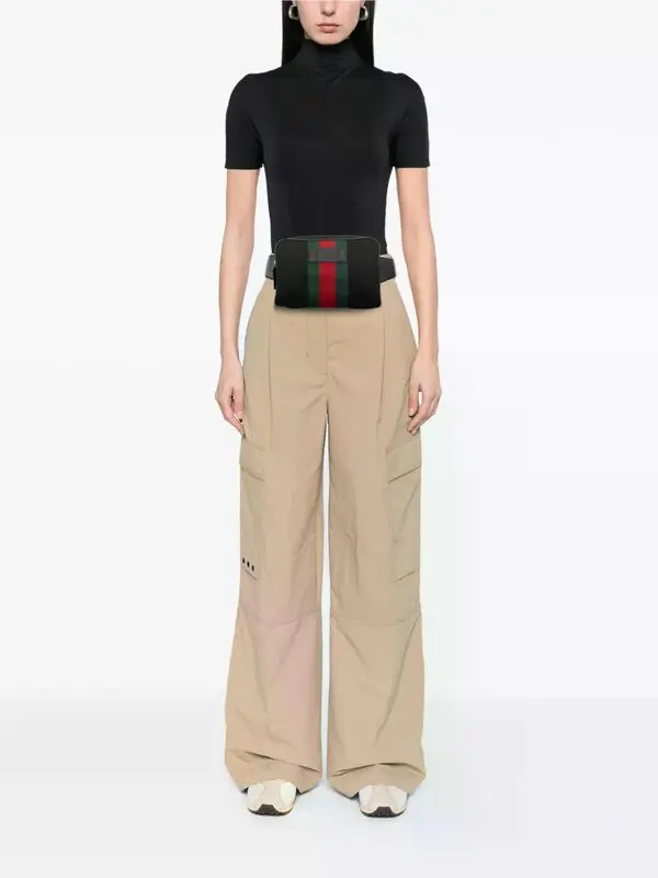 Gucci Canvas Techno Web Belt Bag - Black