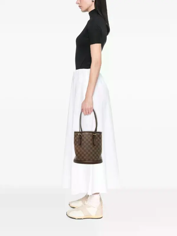LOUIS VUITTON Damier Ebene Marais Bucket Bag