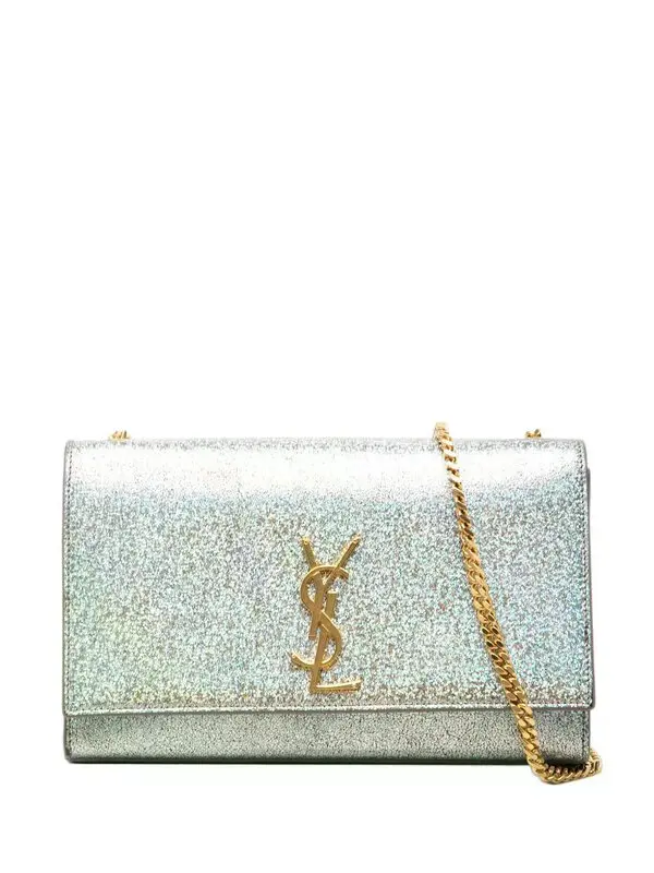Saint Laurent Medium Classic Monogram Kate Crossbody Bag - Silver