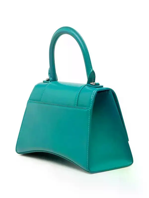 Balenciaga Small Shiny Box Calfskin Hourglass Top Handle Bag - Blue