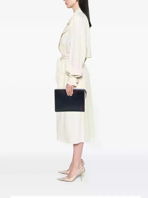 LOUIS VUITTON Taiga Pochette Voyage Mm Clutch Bag