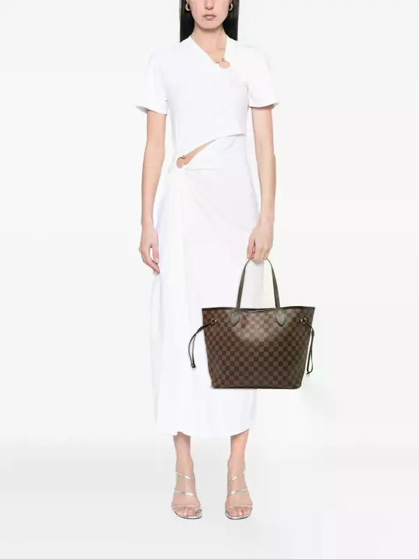 LOUIS VUITTON Damier Ebene Neverfull Mm Tote Bag
