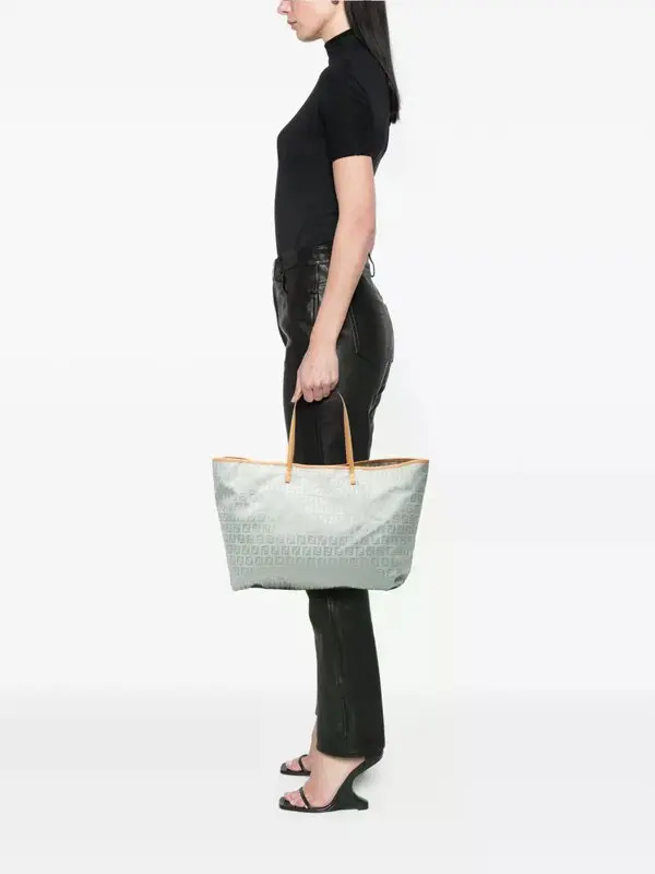 Fendi Zucchino Canvas Roll Tote Bag