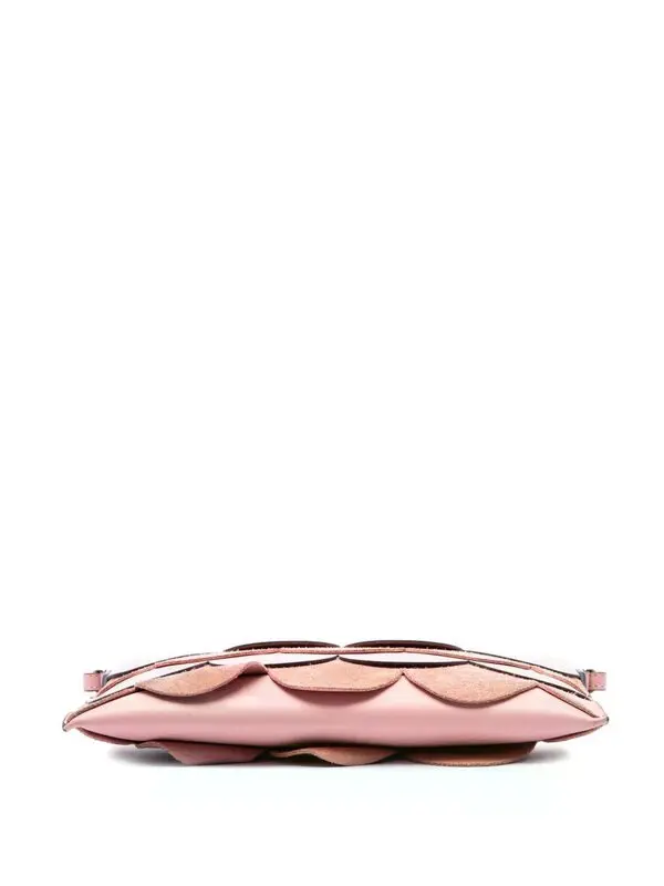 Burberry Peyton Scalloped Leather And Suede Crossbody Bag