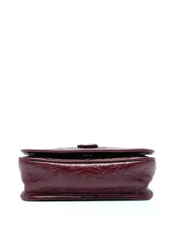 Saint Laurent Crinkled Calfskin Niki Wallet On Chain Crossbody Bag - Red