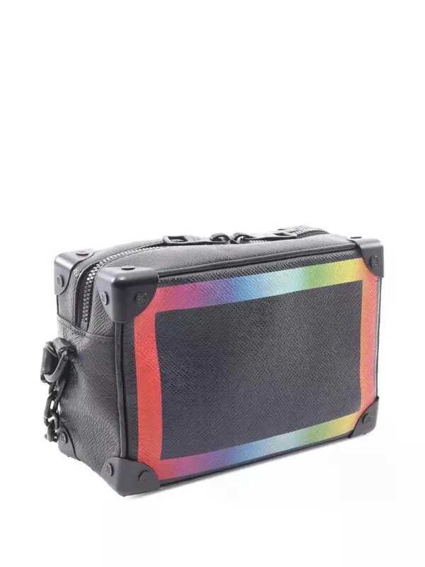 LOUIS VUITTON 2019 Taiga Rainbow Soft Trunk Crossbody Bag