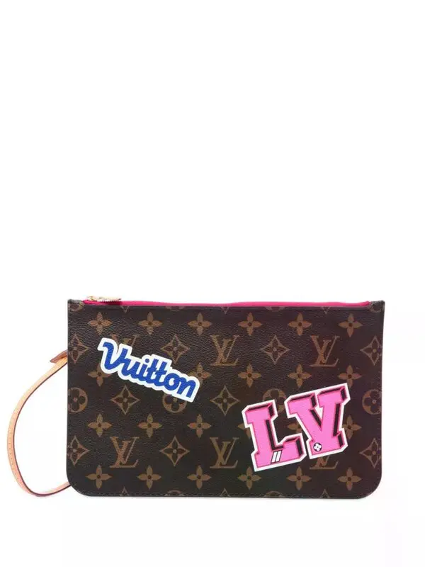 LOUIS VUITTON Monogram Patches Neverfull Mm Pouch