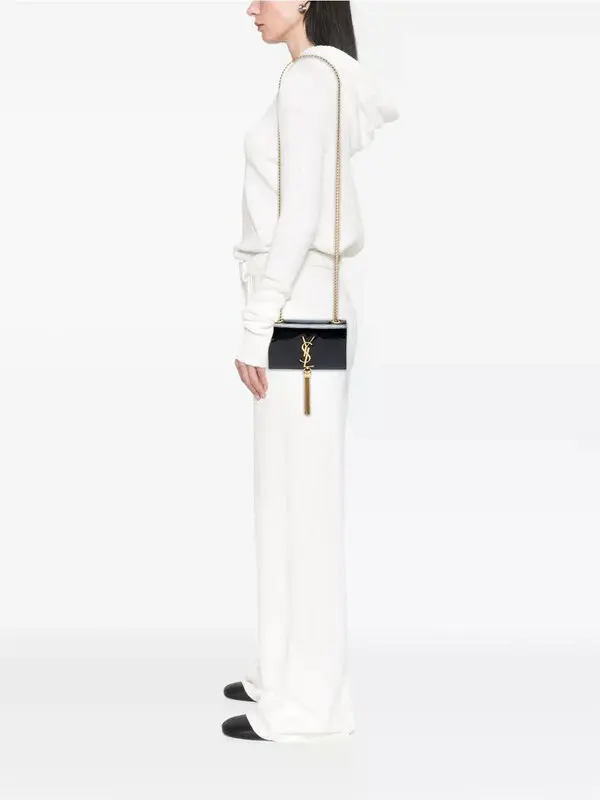 Saint Laurent Small Patent Leather Monogram Kate Tassel Crossbody Bag