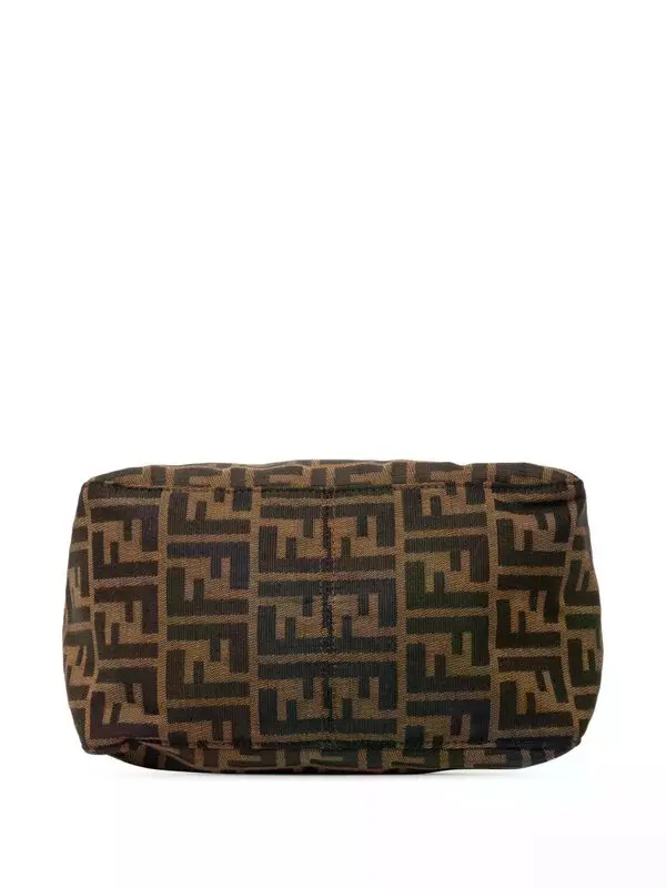 Fendi Zucca Canvas Double Flap Shoulder Bag