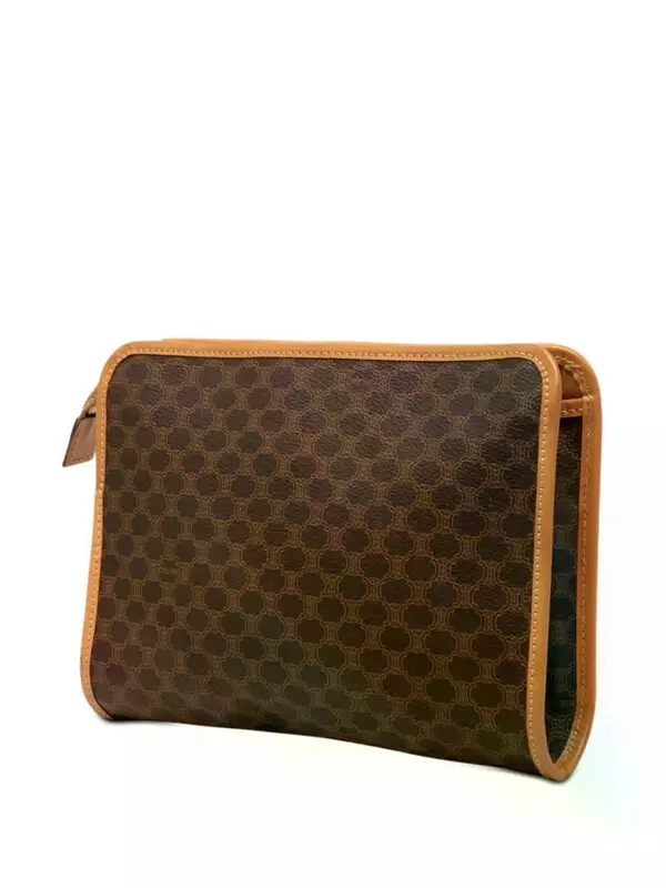 Celine Macadam Coated Canvas Clutch Bag