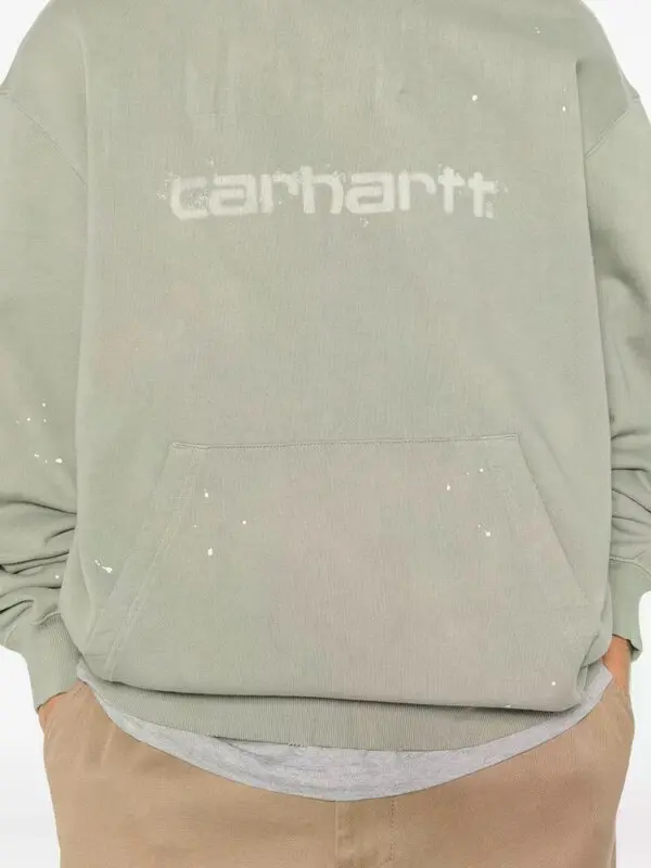 Carhartt Work In Progress Logo Paint-splatter Sweatshirt