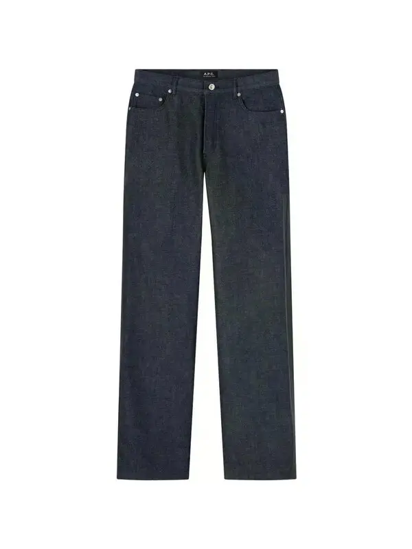 A.p.c. Indigo Denim Jeans With Logo Detail - Blue