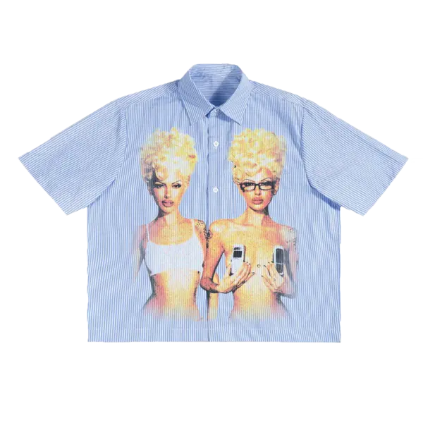 WORKS OF MADNESS Blondes Boxy Button Up