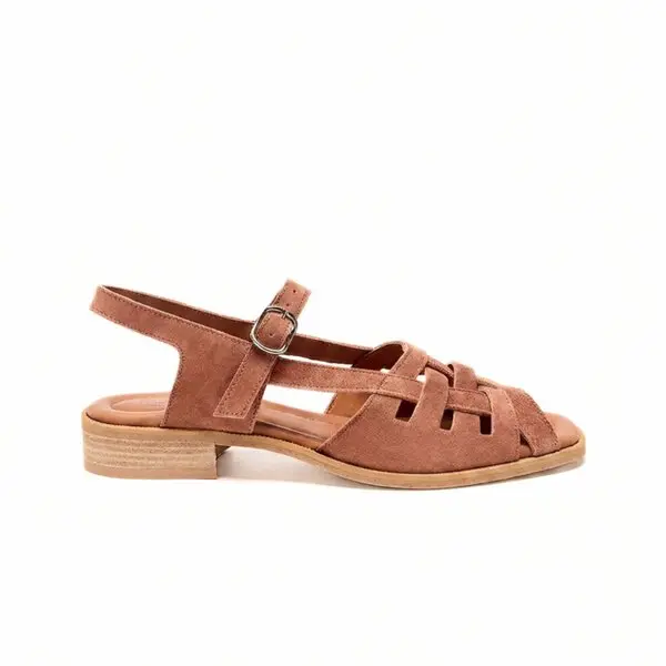NAGUISA Manto Brick Slingback Sandals - Brown