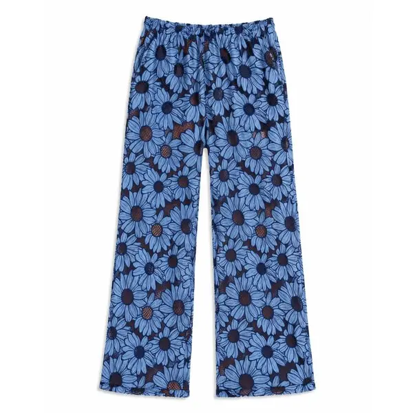 YORSTRULY Indigo Daisy Lace Wide Leg Pants - Blue