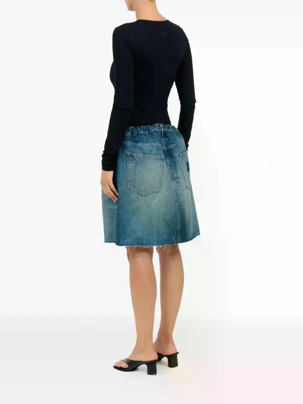 MAISON MARGIELA Frayed Hem Mini Skirt