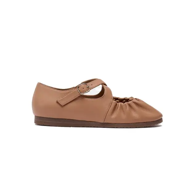 NAGUISA Mary Jane Flats With Criss-cross Straps