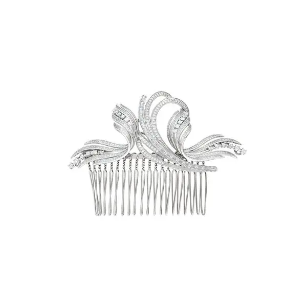 STEPHANIE BROWNE AUSTRALIA Zoe Art Deco Crystal Comb - Silver