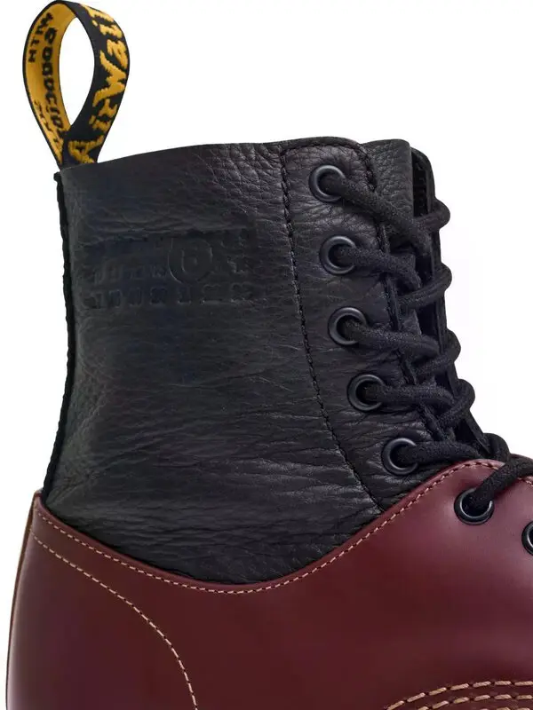 Dr. Martens Mm6 Maison Margiela X 1460 Twisted Leather Boots - Red