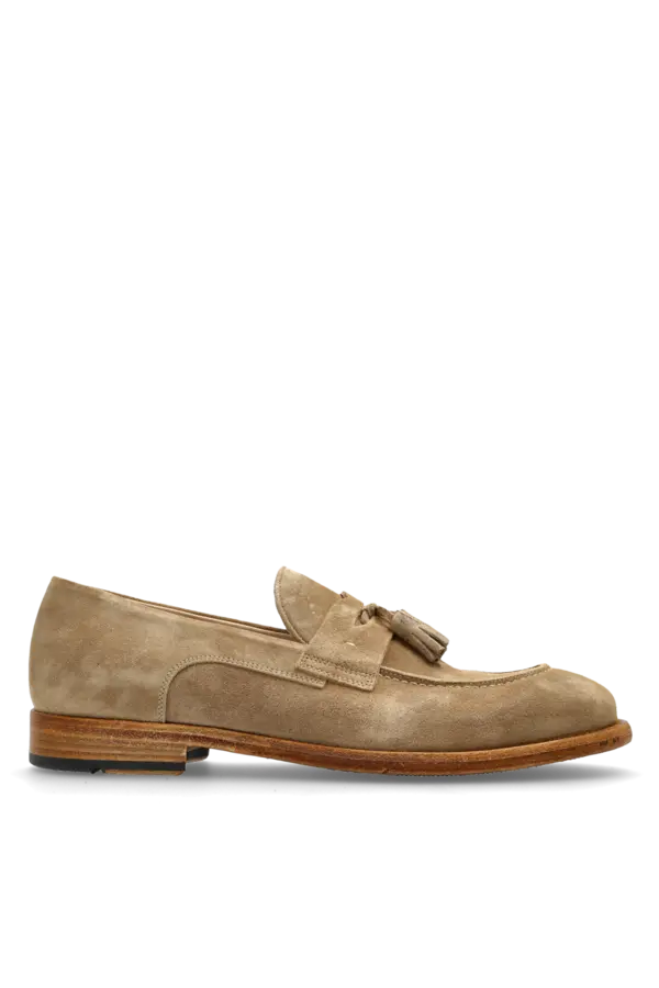 Eleventy Suede Tassel Loafers