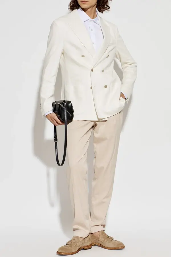 Eleventy Suede Tassel Loafers