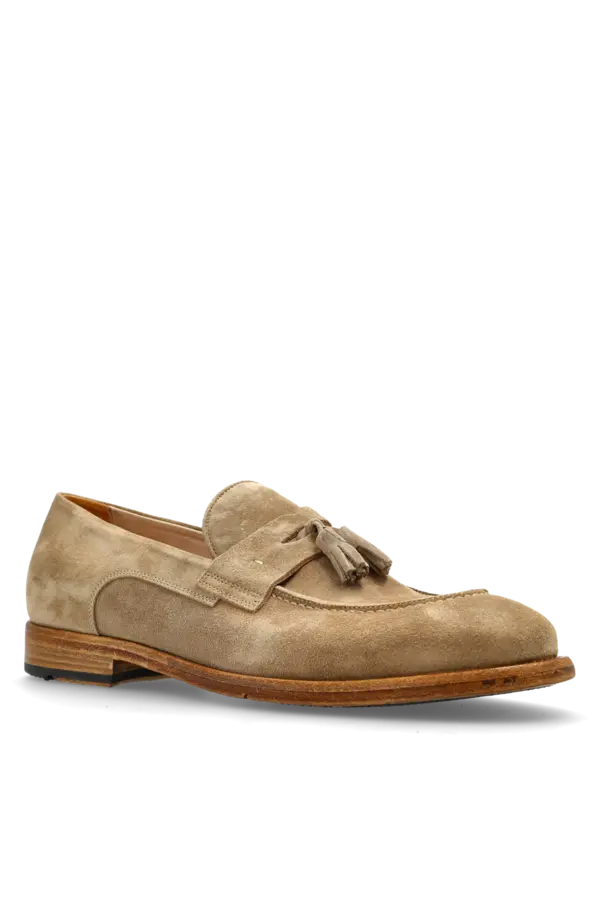 Eleventy Suede Tassel Loafers
