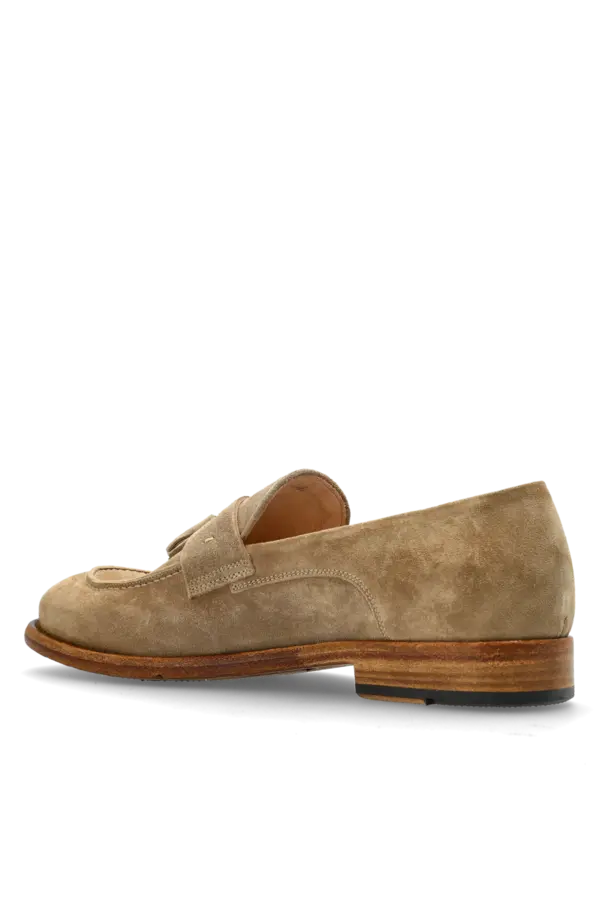 Eleventy Suede Tassel Loafers