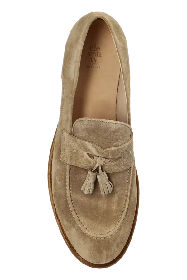 Eleventy Suede Tassel Loafers