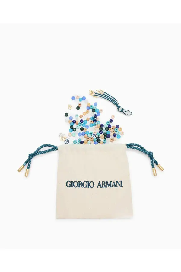 Giorgio Armani Mare Bead Bracelet Set With Charms - Red
