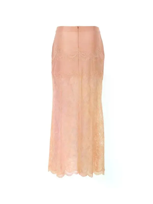 Rabanne Lace-panelled Scalloped-hem Skirt