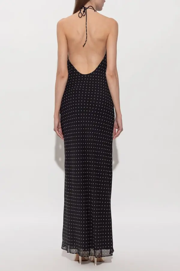 ROTATE BY BIRGER CHRISTENSEN Off-shoulder Maxi Dress With Halter Neckline And Open Back