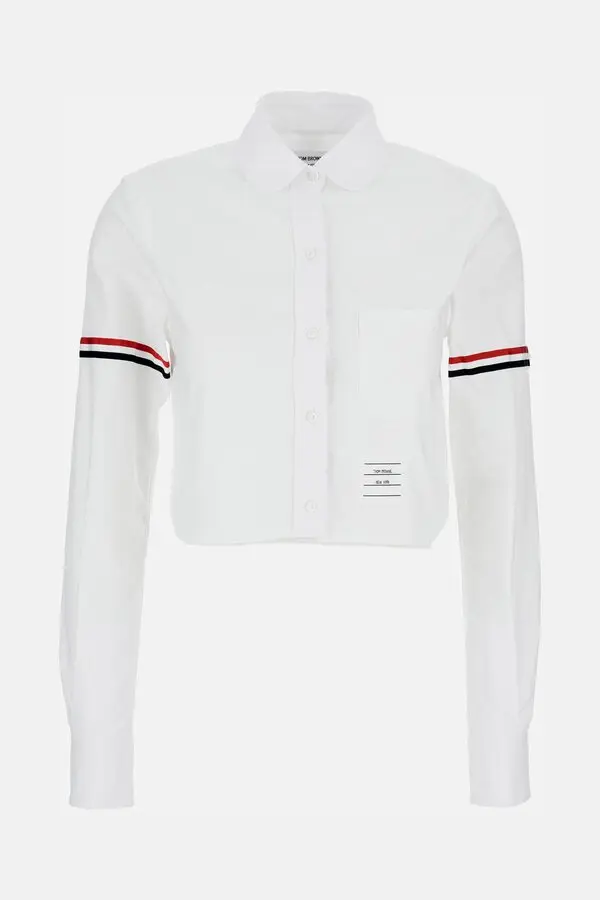 Thom Browne Cropped Classic Shirt Ivory - White