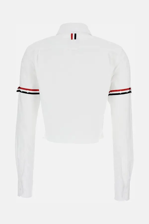 Thom Browne Cropped Classic Shirt Ivory - White