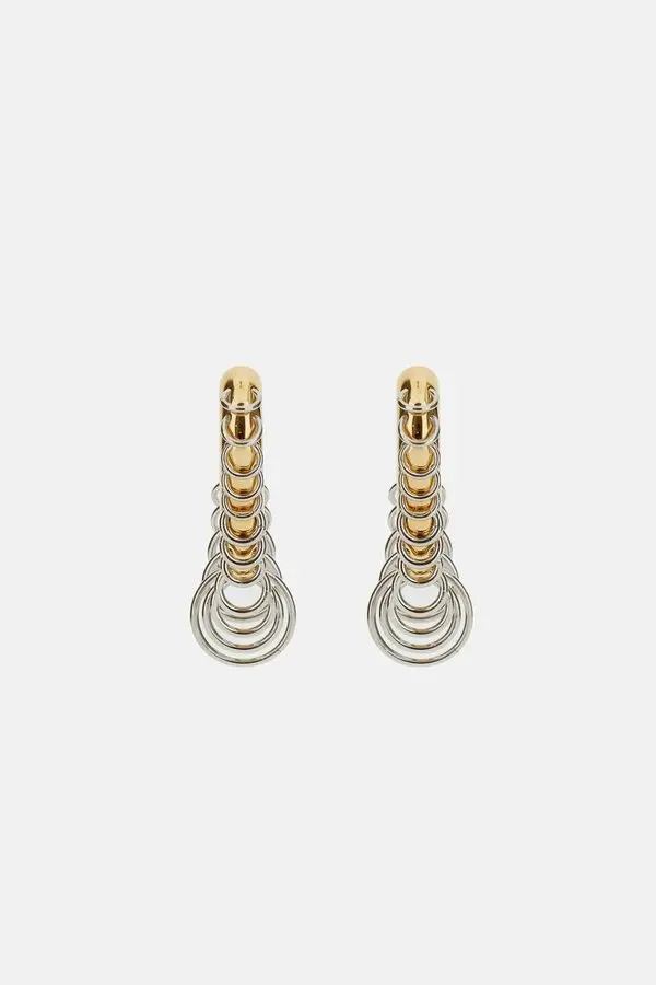 Rabanne Xl Link Earrings In And Silver - Oro