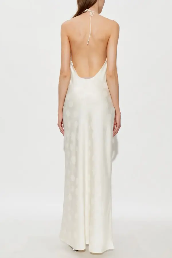 ROTATE BY BIRGER CHRISTENSEN Satin Floral Motif Maxi Dress - Cream