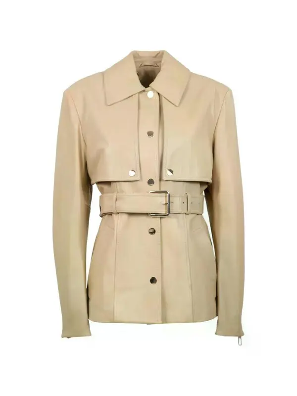Sportmax Belted Leather Jacket
