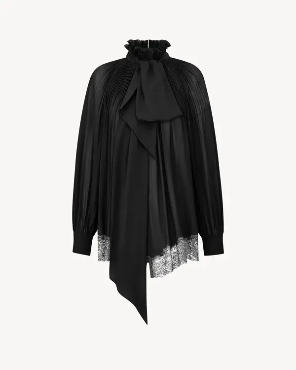 Saint Laurent Lavallière Romper In Silk