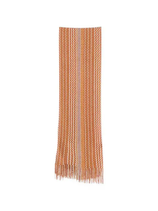 Missoni Zigzag-knit Fringed Scarf