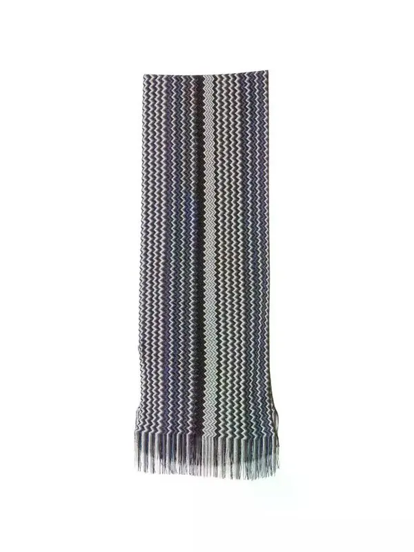 Missoni Zigzag-knit Fringed Scarf