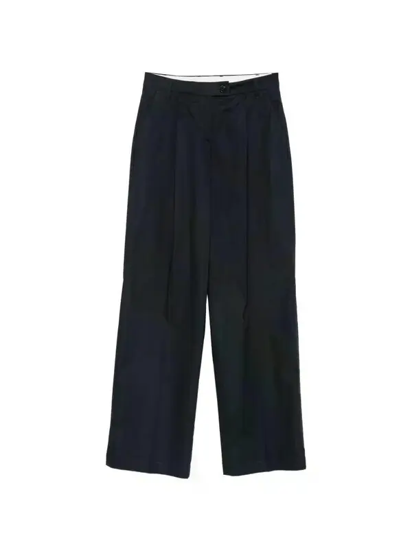 True Royal Pleated Wide-leg Trousers