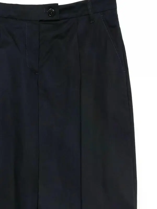 True Royal Pleated Wide-leg Trousers