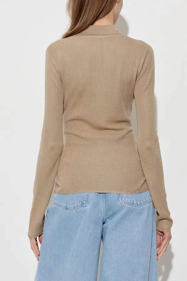 Max Mara Fergo Polo Knit Top