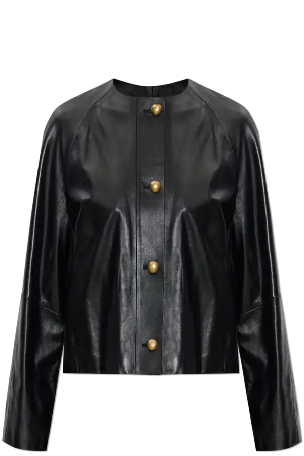 Max Mara Bouquet' Leather Jacket - Black