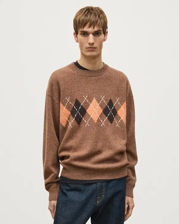 Johnstons Of Elgin Rusky Argyll Lambswool Jumper